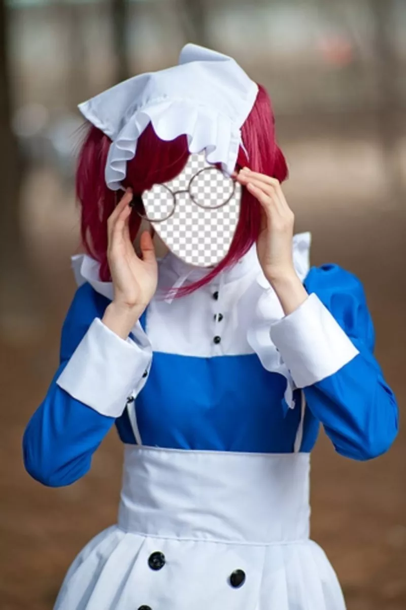 Photomontage of animations, cosplay effects and manga with girls