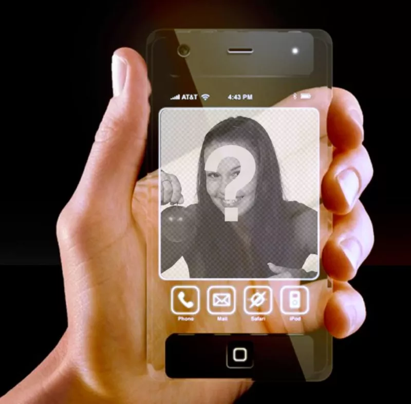 Transparent Mobile with your photo