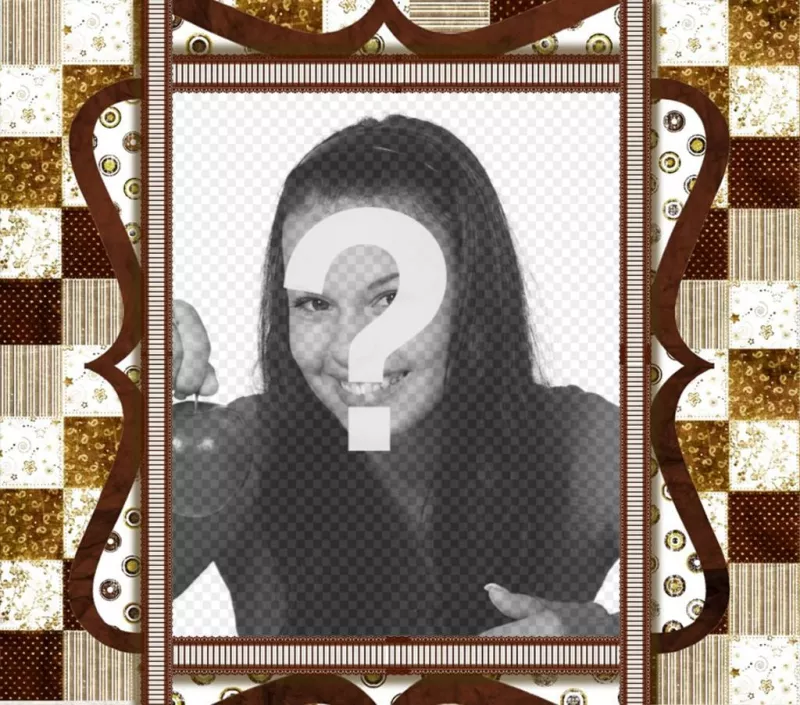 Elegant brown photo frame for your images