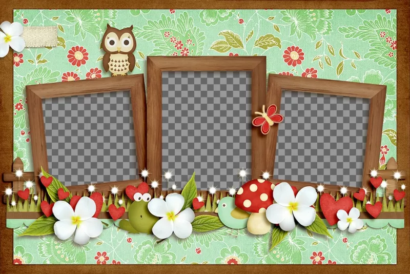Frames to join three photos - Photofunny
