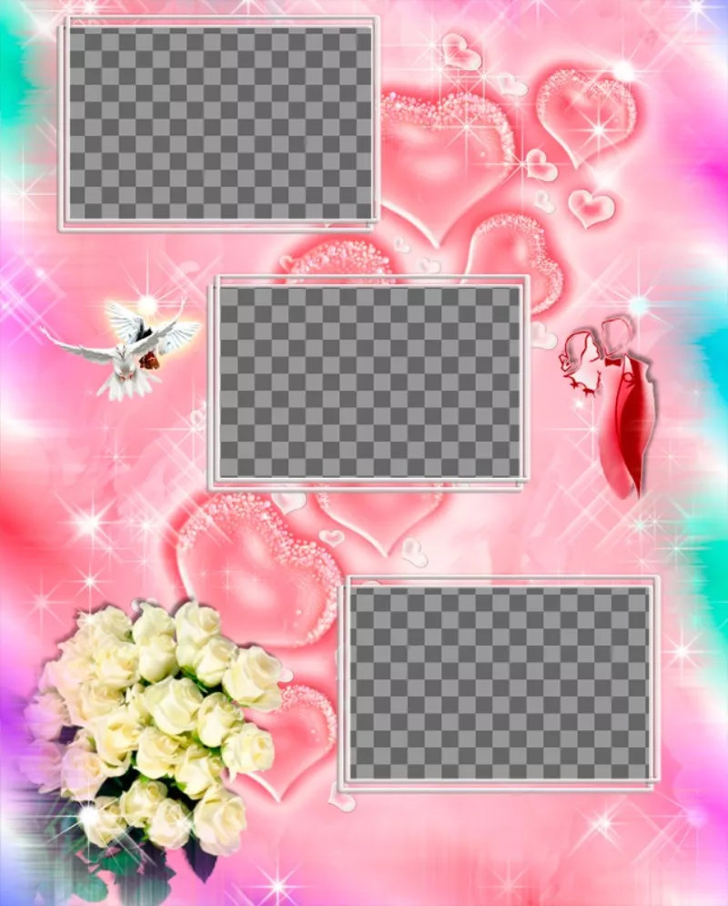 Frames to join three photos - Photofunny