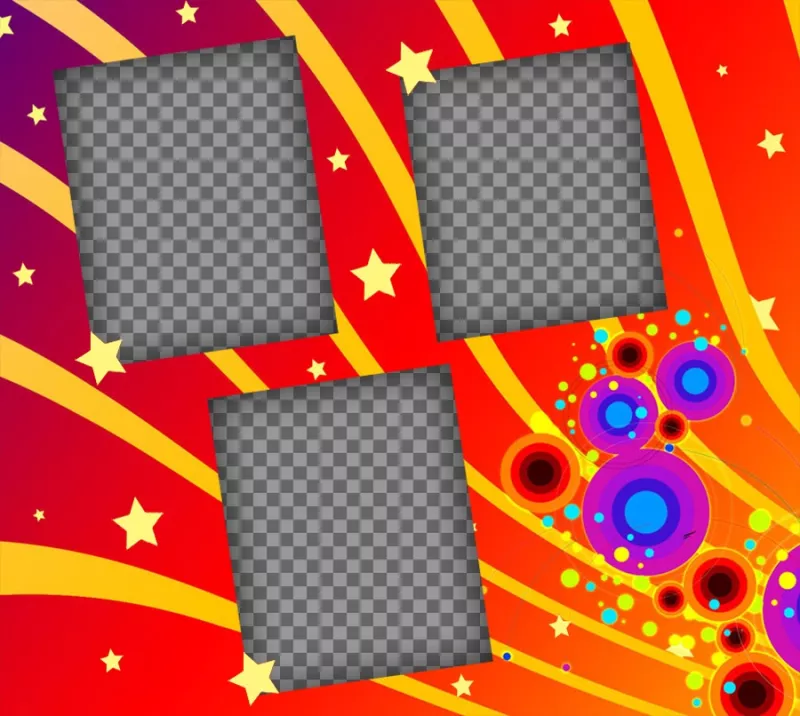 Frames to join three photos - Photofunny