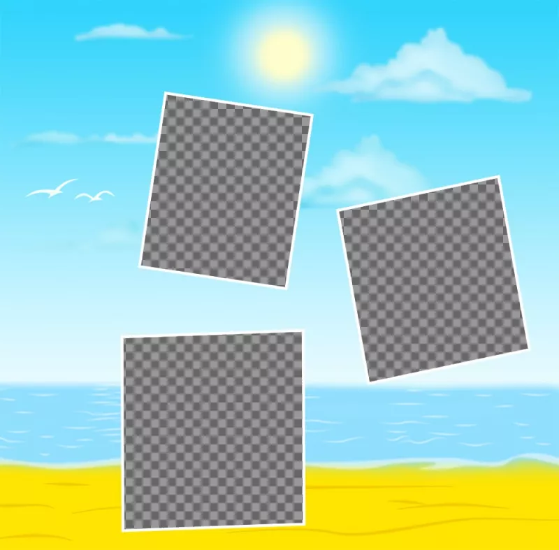 Frames to join three photos - Photofunny