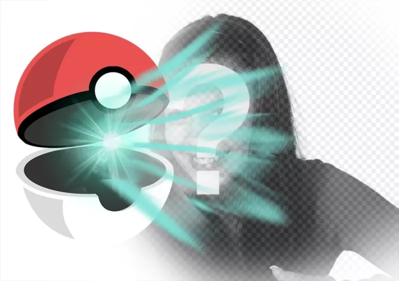 Catch your friends with this photo effect of a Pokeball opening