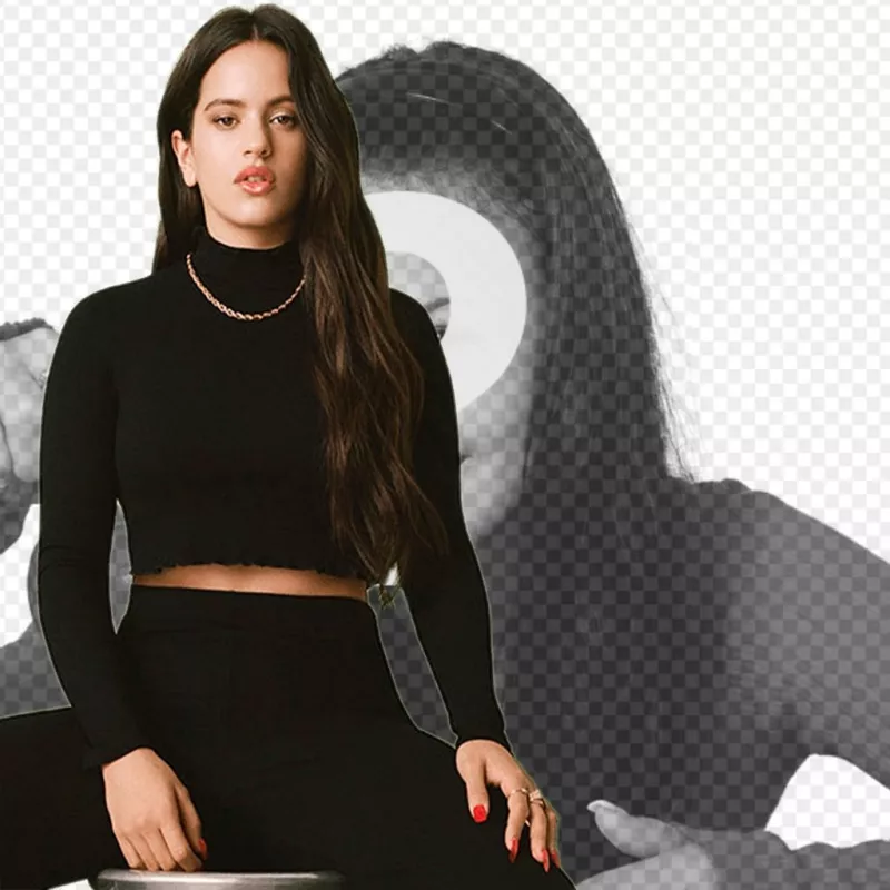 Photomontage with the singer Rosalia