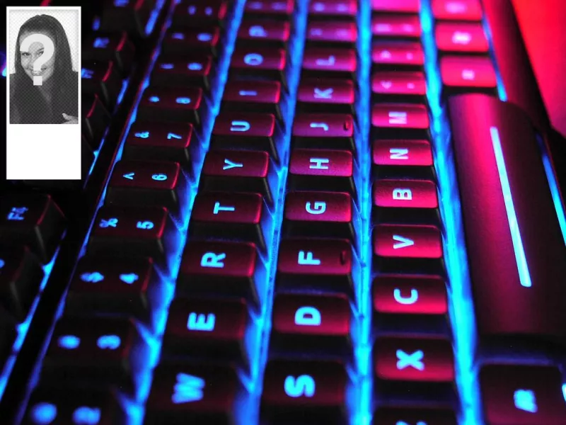 Twitter background template with your photo: sky and green