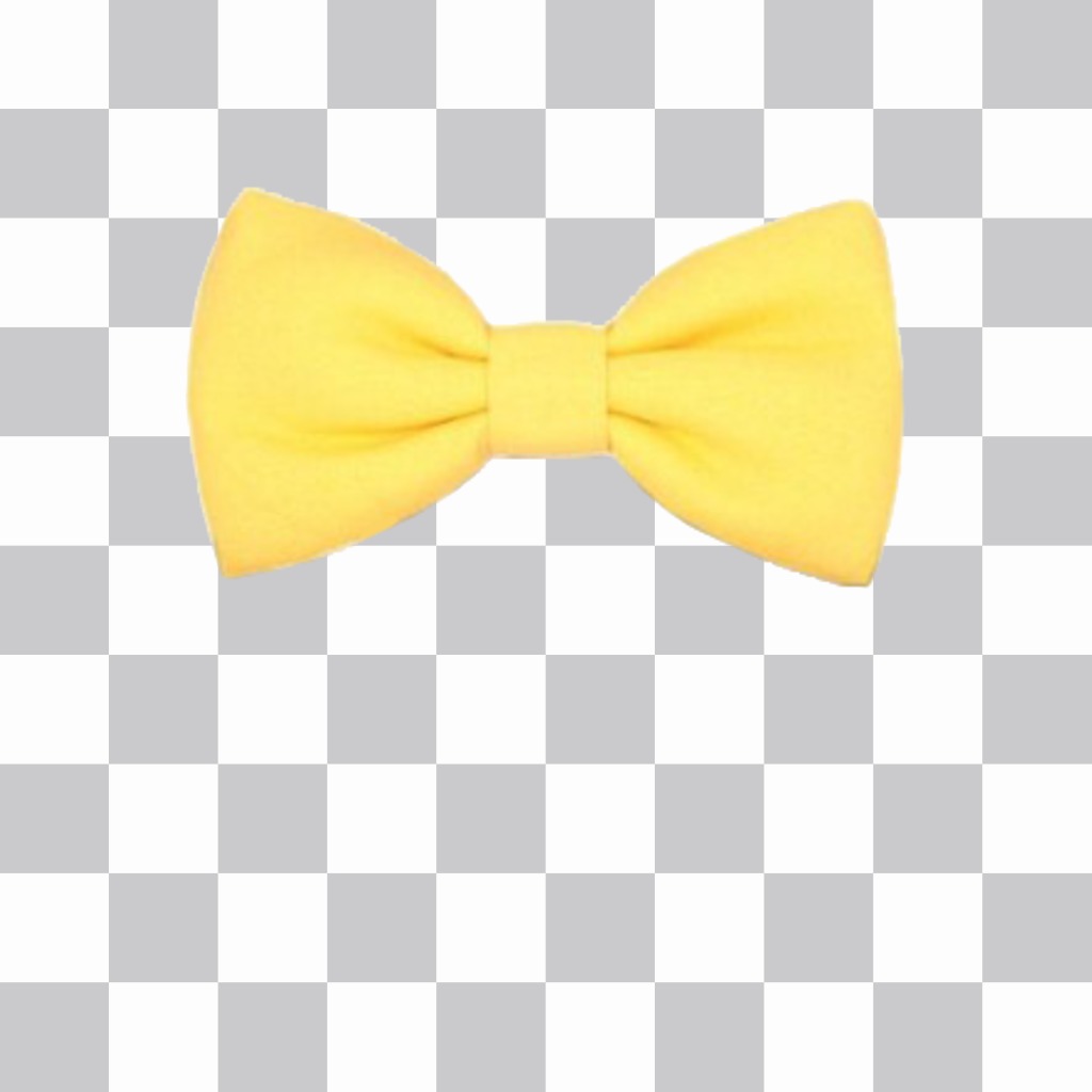Sticker of a bright yellow bow tie