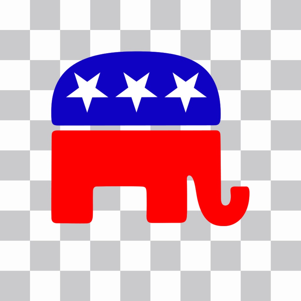 Sticker with the logo of the Republican Party
