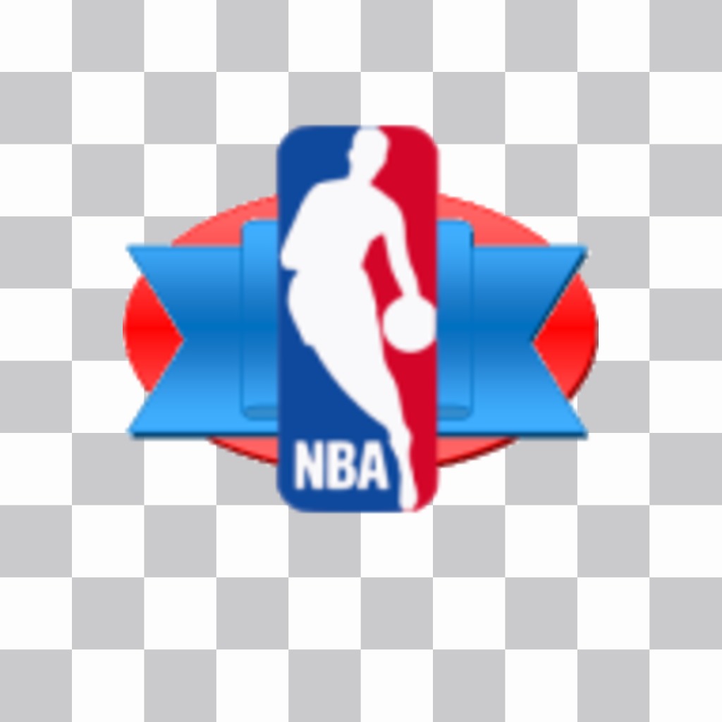 Basketball sticker with the NBA logo