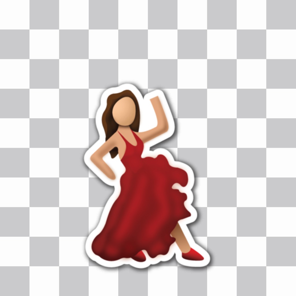 Emoticon of a flamenco dancing from whatsapp