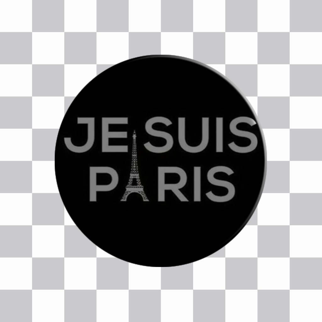 Sheet to put in your profile picture with text JE SUIS Paris and the ...