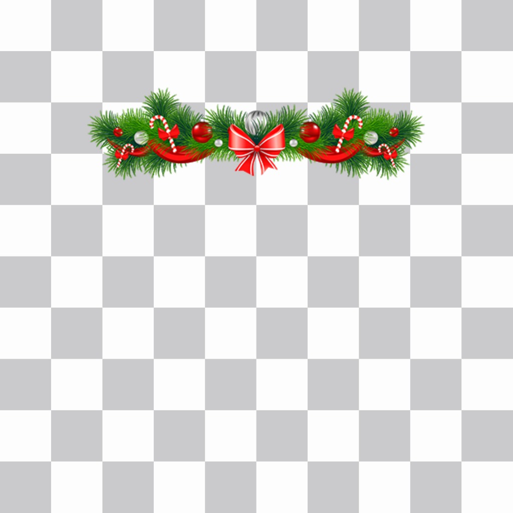 Christmas sticker of a garland for your photo
