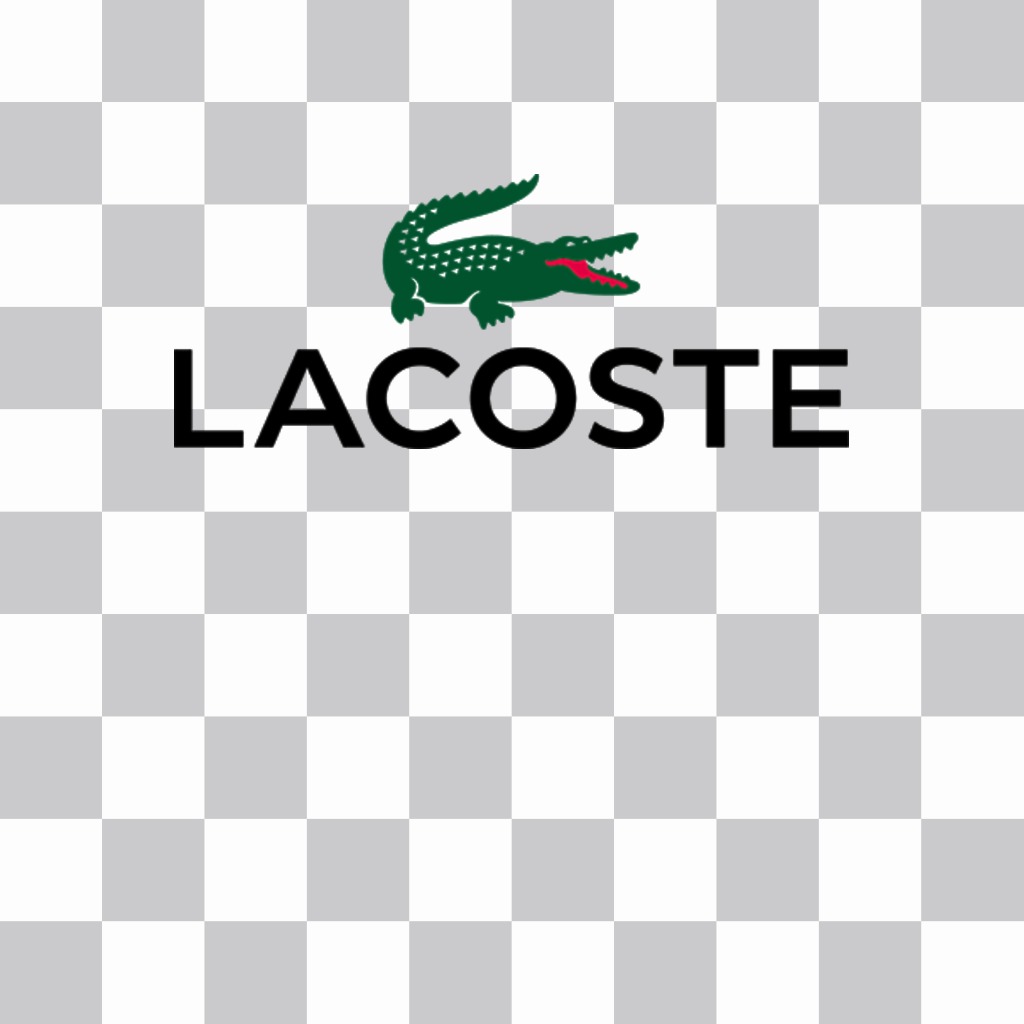 Sticker of Lacoste logo to put on your pictures