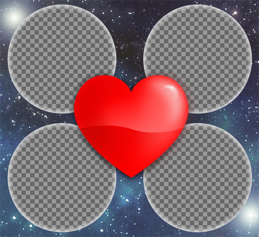 Photo frames of hearts - Photofunny
