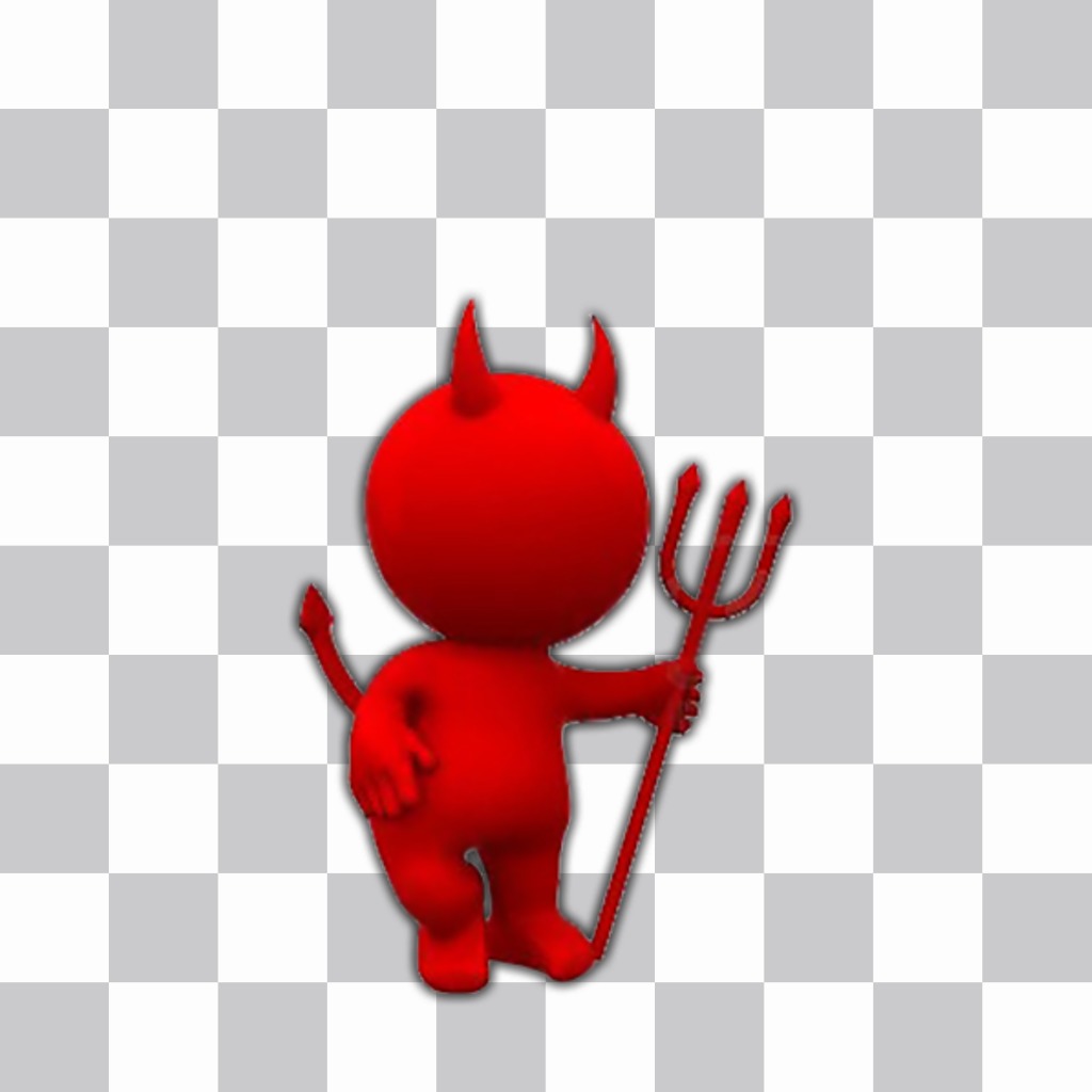 Little red devil to paste on your images with this sticker