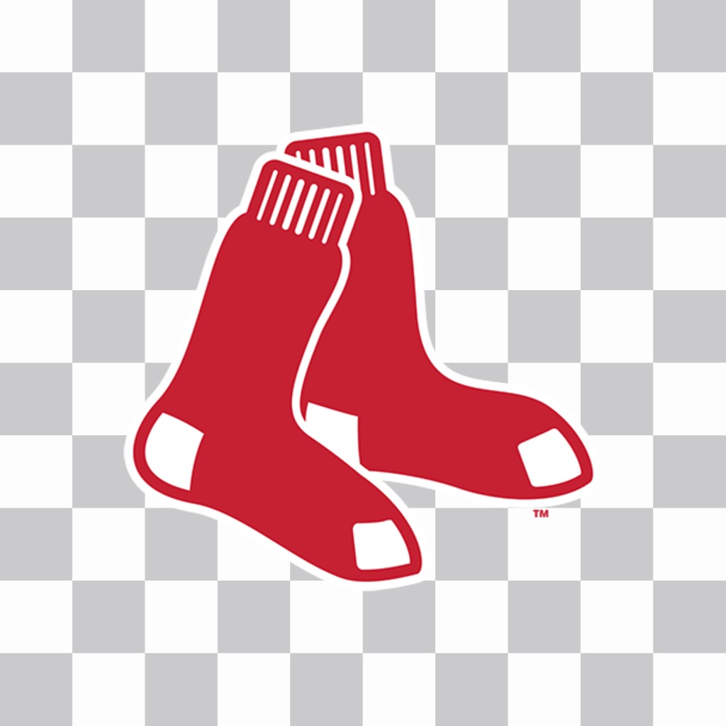 Sticker logo of the Red Sox to put on your pictures