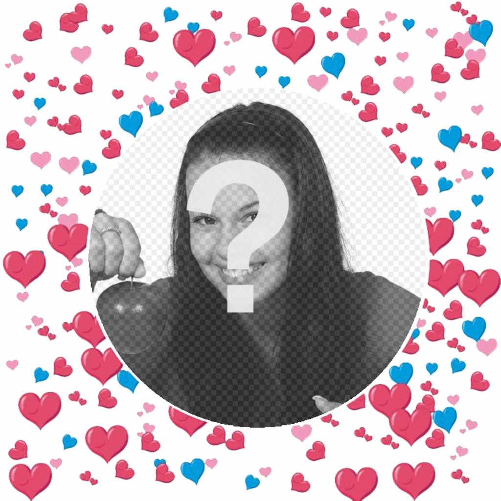 Photo frames of hearts - Photofunny