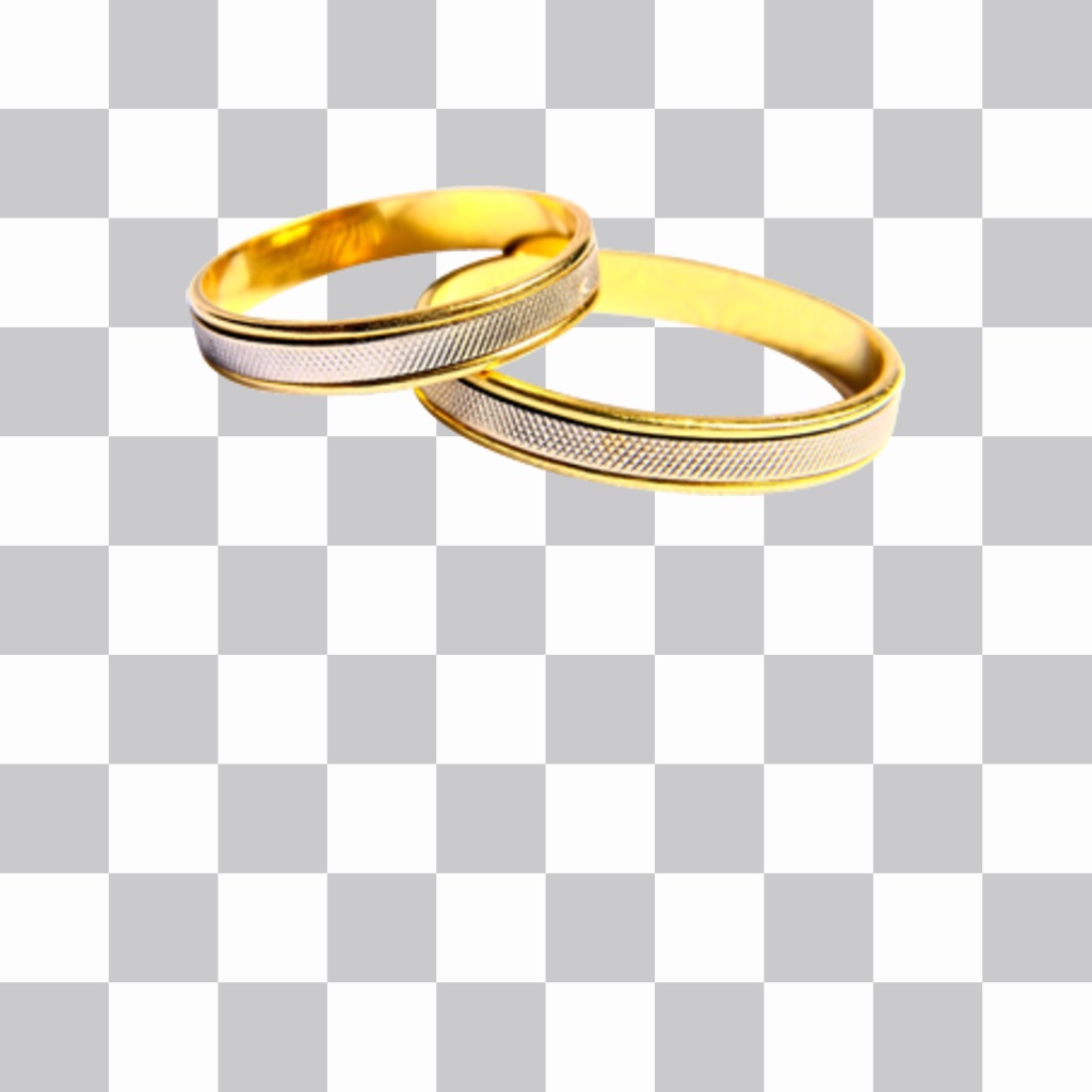 Put wedding rings in your photo with this online sticker
