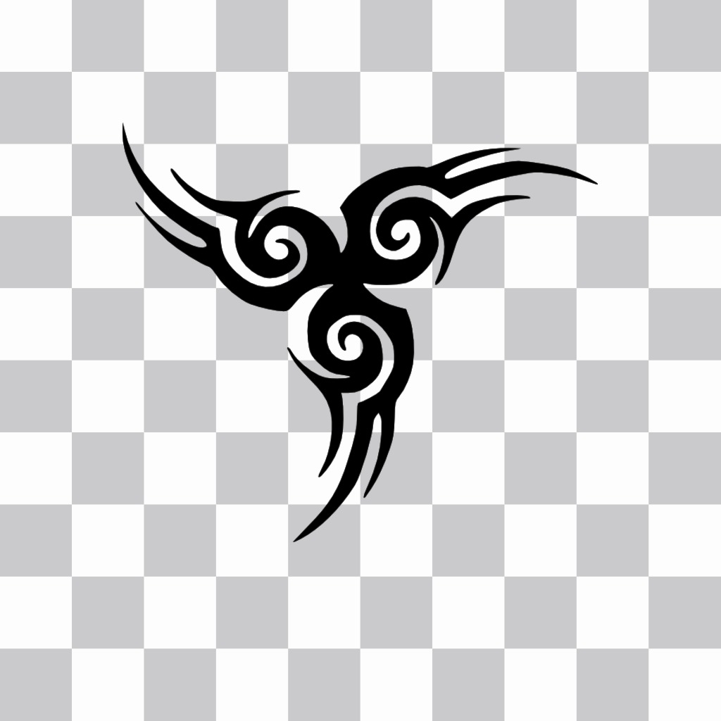 Tribal tattoo sticker to put on your photos online